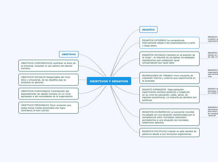 OBJETIVOS Y DESAFIOS - Mind Map